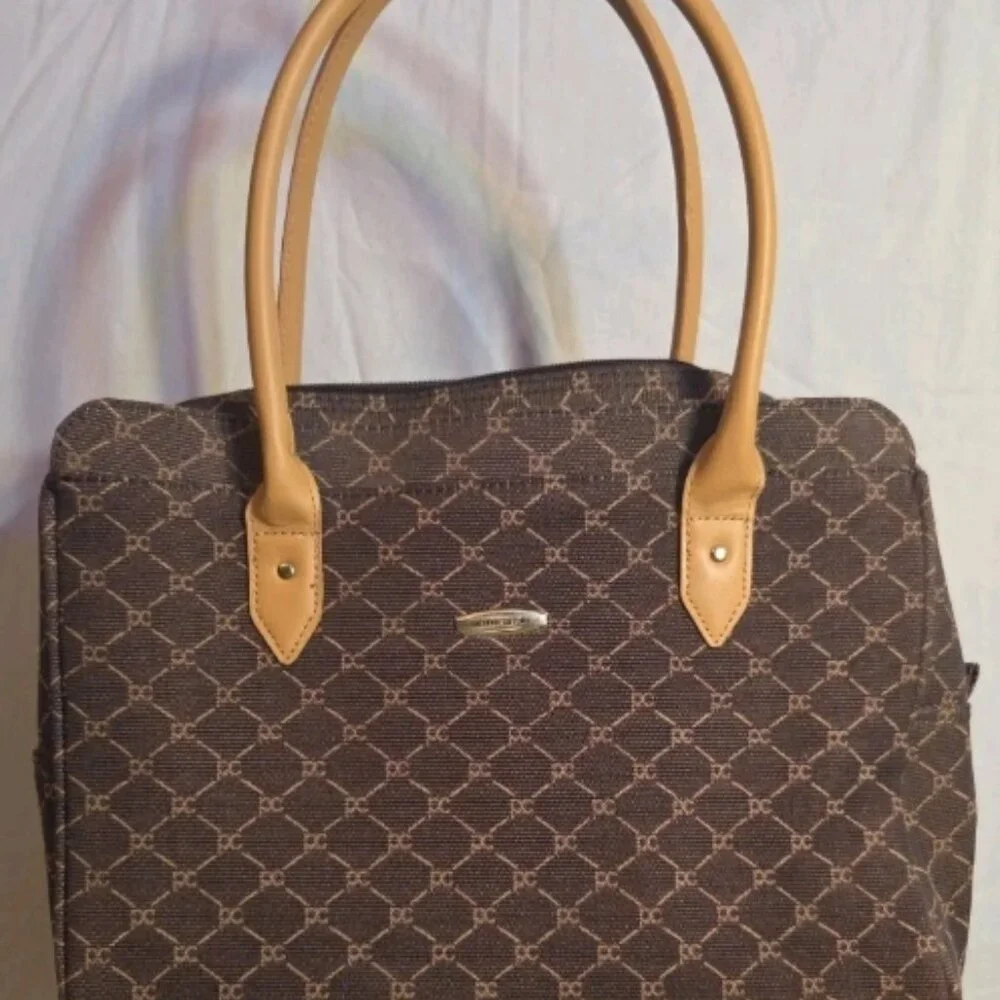 Pierre Cardin | Bags | Pierre Cardin Monogram Tote Bag Brown Canvas ...